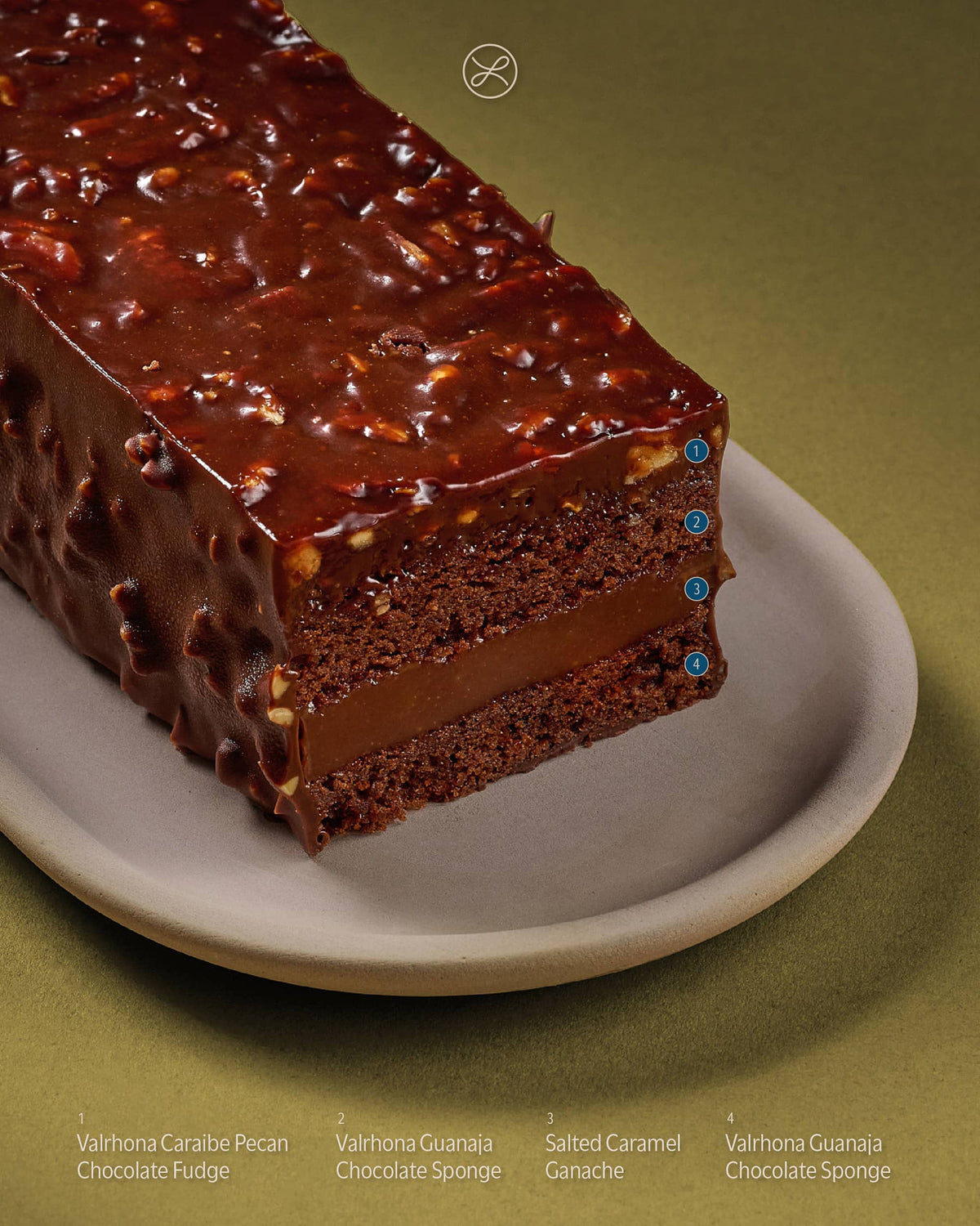 2025 Kek Raya — Valrhona Chocolate Pecan Cake – Lacher Patisserie