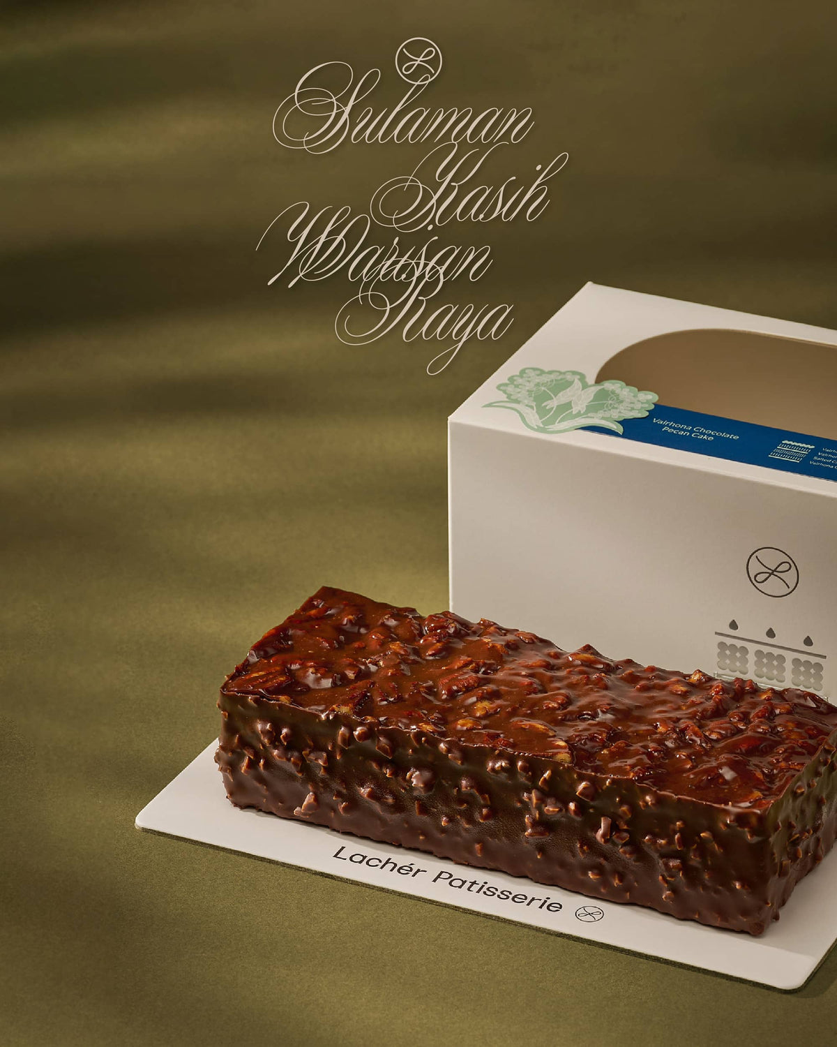 2025 Kek Raya — Valrhona Chocolate Pecan Cake – Lacher Patisserie