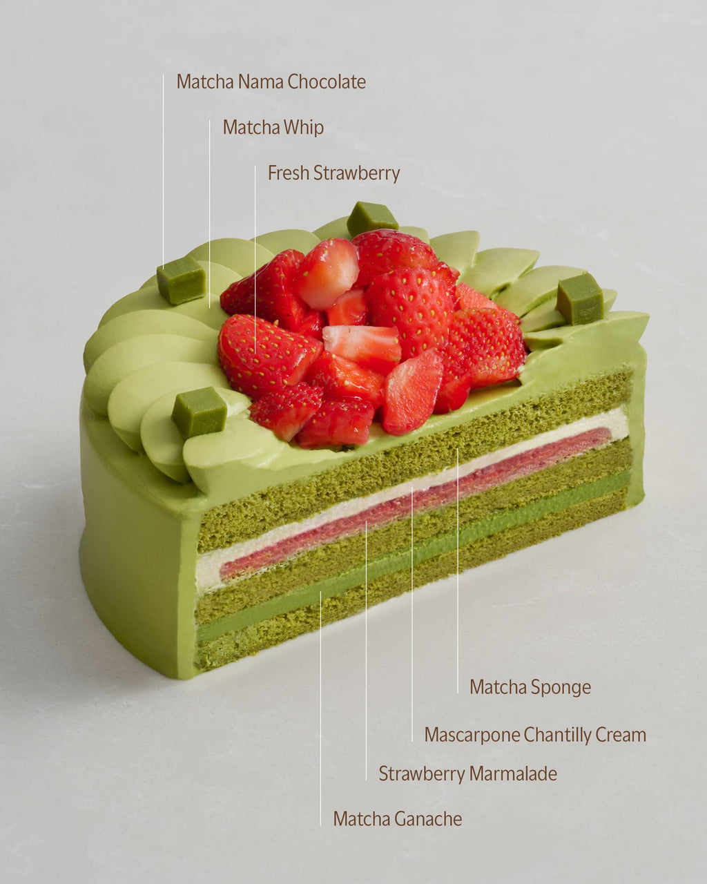 Matcha Strawberry Cake – Lacher Patisserie