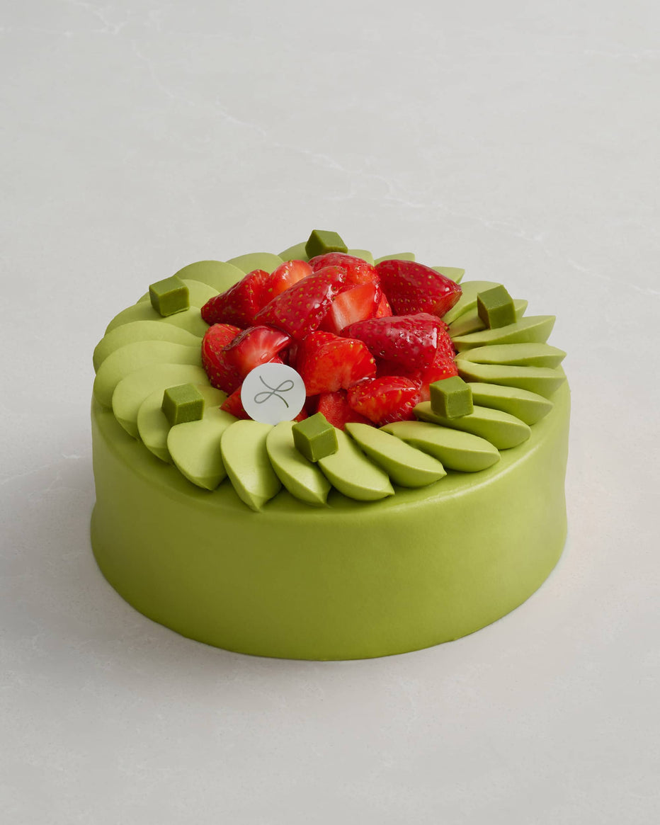 Matcha Strawberry Cake – Lacher Patisserie